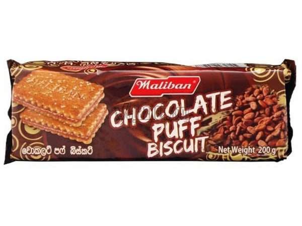 Maliban Chocolate Puff Biscuit - 200g – Ceylon Groceries